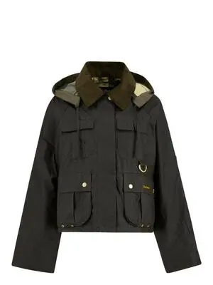 Barbour Liza Hooded Wax Jacket - Fern/ancient
