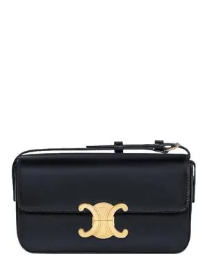 CELINE Celine Triomphe Shoulder Bag In Shiny Calfskin