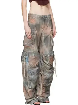 Attico Cargo Pocket Jeans - Gray