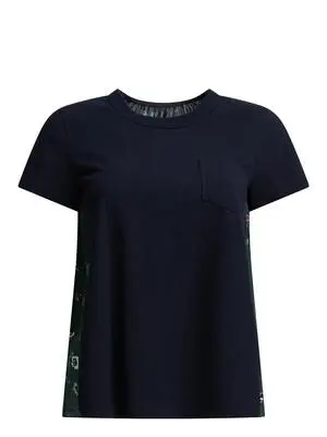 Sacai Floral Panel T-shirt - Black