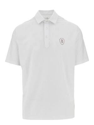 Brunello Cucinelli Logo Printed Short Sleeve Polo Shirt - No