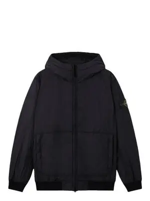 Stone Island Hooded Zip-up Padded Jacket - Navy  Blue