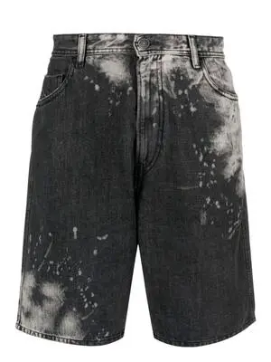 DIESEL® Straight Leg Denim Shorts - Black