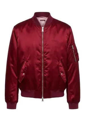 Gucci Satin Bomber Jacket - Red