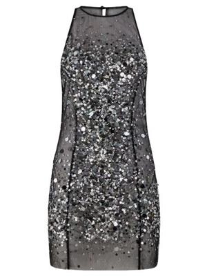 Attico Sequined Mini Dress - Gray