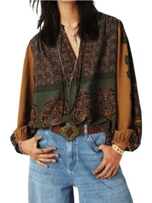Ba&sh Printed Long-sleeved Blouse - Multicolor