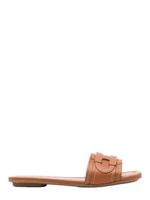 Hogan H685 Logo Detail Sandals - Brown