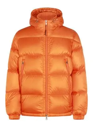 Moncler Zip-up Hooded Jacket - Bright Orange