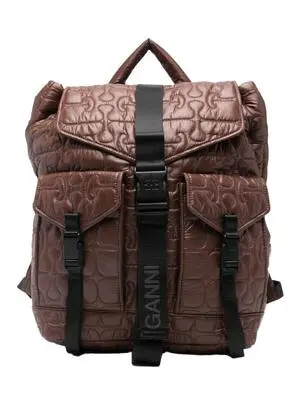 GANNI Quilted Backpack - Black
