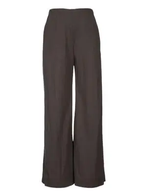 Harris Wharf London Flared Wide-leg Trousers - Black