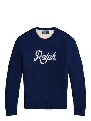 Polo Ralph Lauren Ralph" Logo Crewneck Sweater - Navy