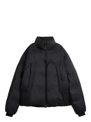 Y3 High-neck Puffer Jacket With Logo Detail - Black