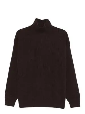Auralee High Neck Ribbed Knitwear - Topbrown