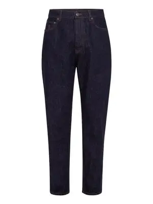 Brunello Cucinelli Logo Patch Tapered Jeans - Indigo