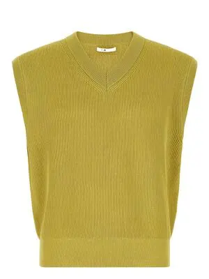 Auralee Rib-knit Vest - Yellow
