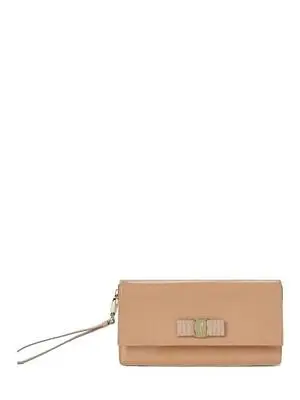 FERRAGAMO Logo Clutch - Nude