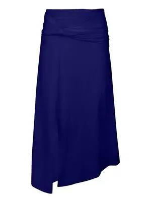 Victoria Beckham Victoria Beckham Ribbed Twist-Front Skirt Navy