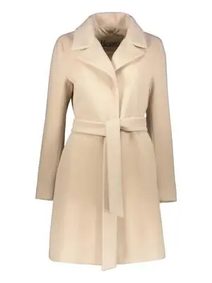 Herno Belted Wrap Coat - Beige