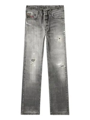 DIESEL® 2080 D-reel Relaxed Regular Waist Distressed Jeans - Grey