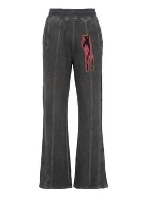 DIESEL® Embellished Wide-leg Trousers - Black