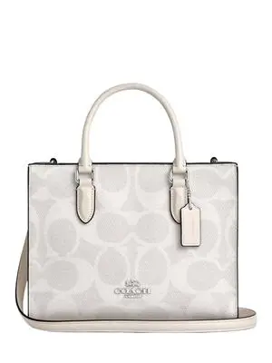 COACH Maggie Small Tote Bag In Signature Canvas - White