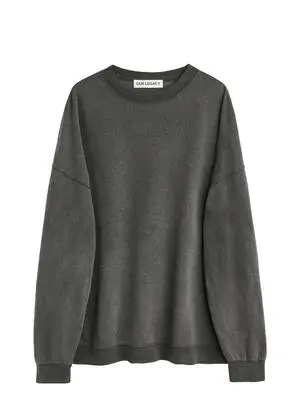 Our Legacy Relaxed Crewneck Sweatshirt - Water-washed Black