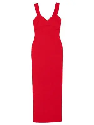 Solace London V-neck Sleeveless Maxi Dress - Red
