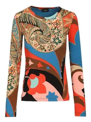 Etro Paisley Print Long Sleeve Top - Multicolor
