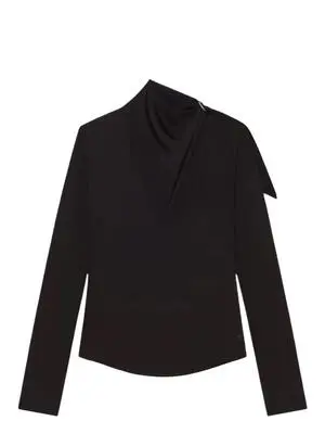 COURREGES Courrèges Draped Neck Long Sleeve Top