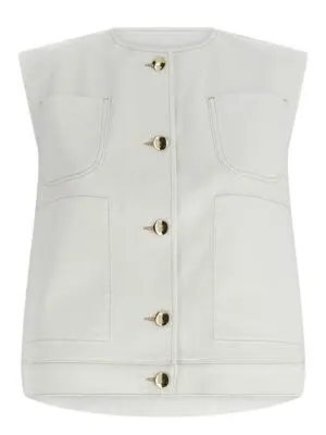 FABIANA FILIPPI Fabiana Filippi Denim Knit Buttoned Jacket