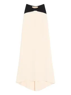 Valentino Garavani Cady Couture Draped Maxi Skirt - White
