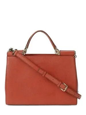 Dolce & Gabbana Dolce & Gabbana Logo Detail Top Handle Bag Brown