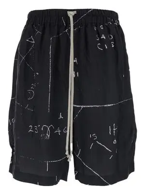 Rick Owens Elasticated Drawstring Shorts - Black