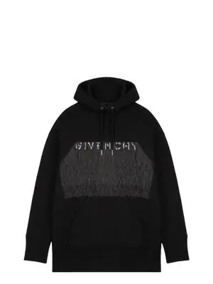 GIVENCHY Givenchy Lace Panel Oversized Hoodie