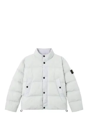 Stone Island Logo Patch Bomber Jacket - Sky-blue