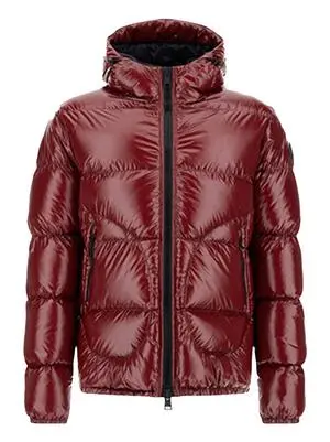 Herno Zip-up Hooded Down Coat - Red