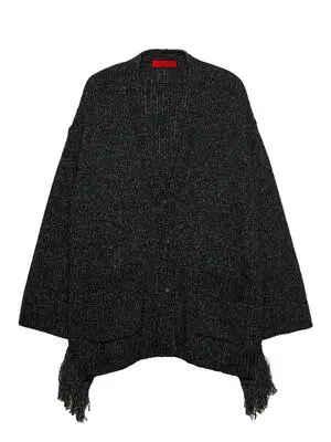 MAXCO. Max&co. V-neck Long Sleeve Knitwear With Tassel Details - Black