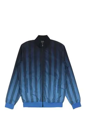 Fendi Striped Zipper Casual Jacket - Blue