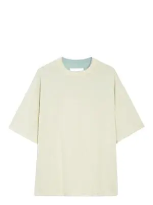 JIL SANDER Double Layer Crewneck T-shirt - Eggshell