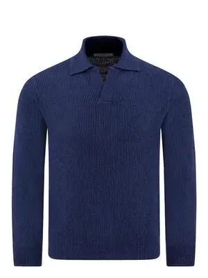 GRAN SASSO Long-sleeved Knitted Sweater - Blue