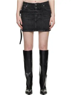 JEAN PAUL GAULTIER Jean Paul Gaultier Low Rise Denim Mini Skirt