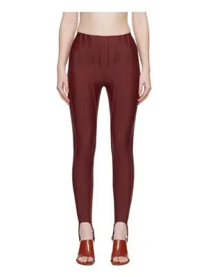 MUGLER Body-fitting Leggings - Red