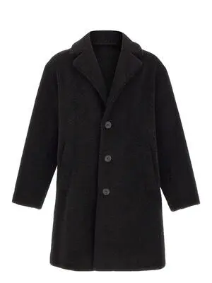 Herno Long-sleeved Button-up Coat - Black