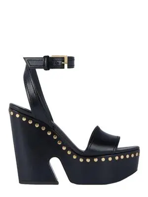 Givenchy Studded Clog Platform Sandals - Black