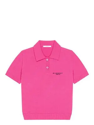 Givenchy Short-sleeved Knitted Polo Shirt - Purple-red