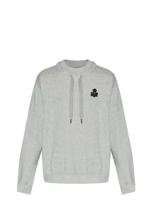 Isabel Marant Étoile Merone Drawstring Logo Sweatshirt - Gray