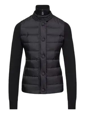 Moncler Quilted Panel Zip Cardigan - Black