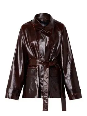 Proenza Schouler Lace-up Belted Jacket - Brown