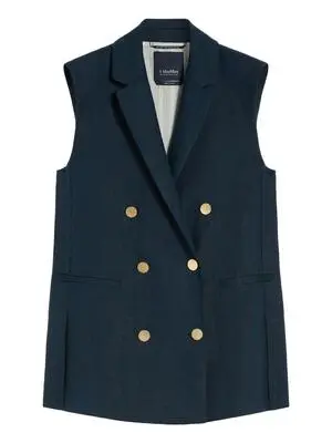 Max Mara Double-breasted Gilet - Midnight Blue