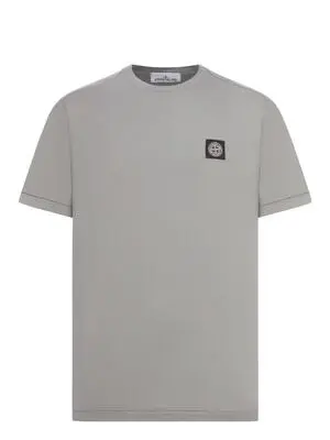 Stone Island Logo Patch Crewneck T-shirt - Gray